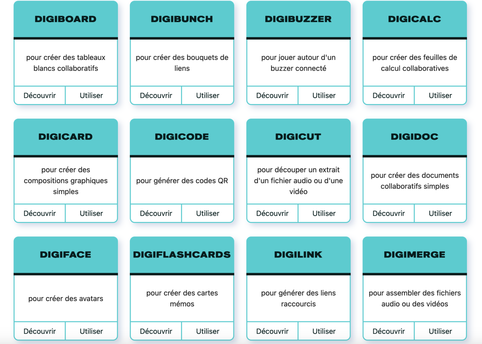 Applications en ligne pour la classe : la Digitale | I.E.N ...
